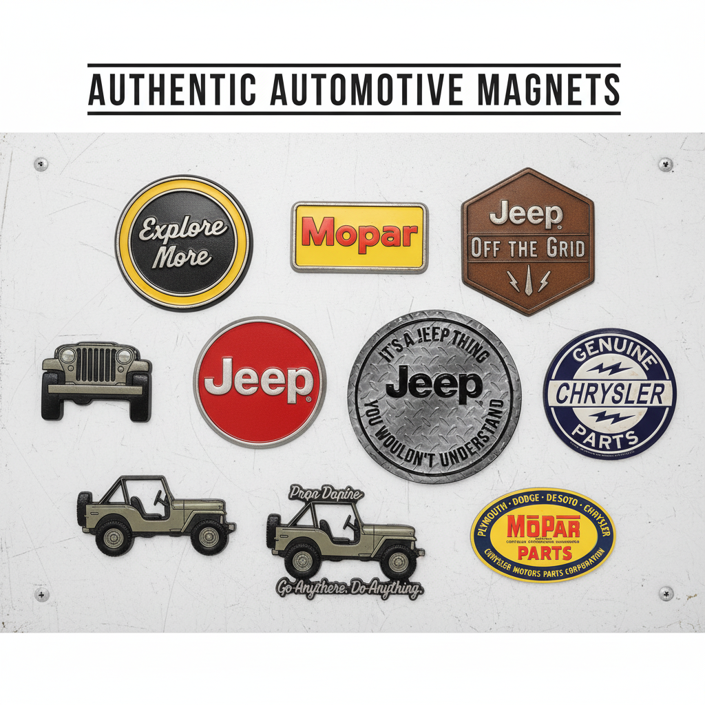 Jeep Magnets & Mopar Embossed Tin Magnets - Offroad Collectibles